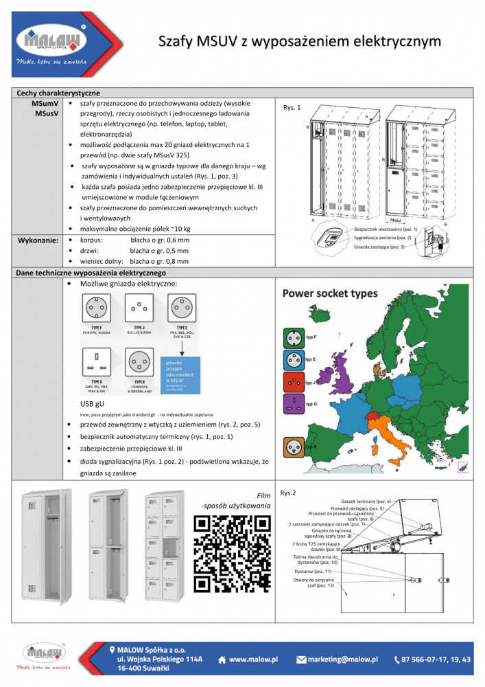MALOW | MSUV lockers with electrical equipment